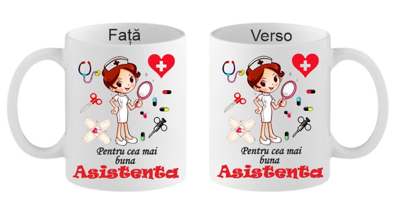 Cana personalizata Asistenta - Sia Accesorii - Magazin Cadouri Buzau ...